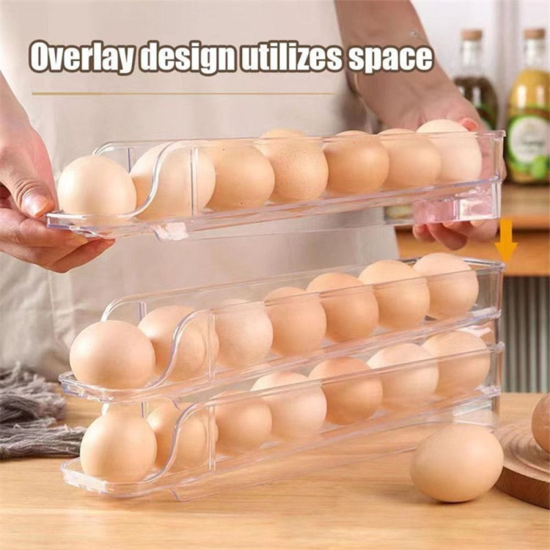 Acrylic Rolling Egg Box 2 Step | Hamza Store