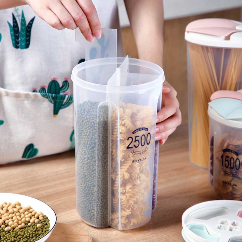 Buy Multi Purpose 3 In 1 Jar Moisture Proof Space Saving 3 portion jar ...