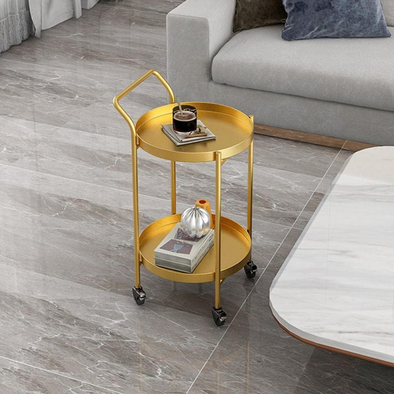 Buy Simple Bedside Storage Table Gold Coffee Table Removable Tea Table Cart