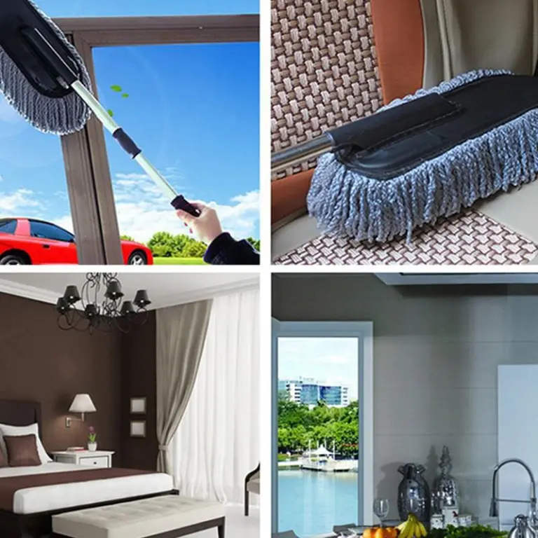 Buy Car Cleaning Mop Removable Telescopic Wax Mop Dust Removal Car Wash ...