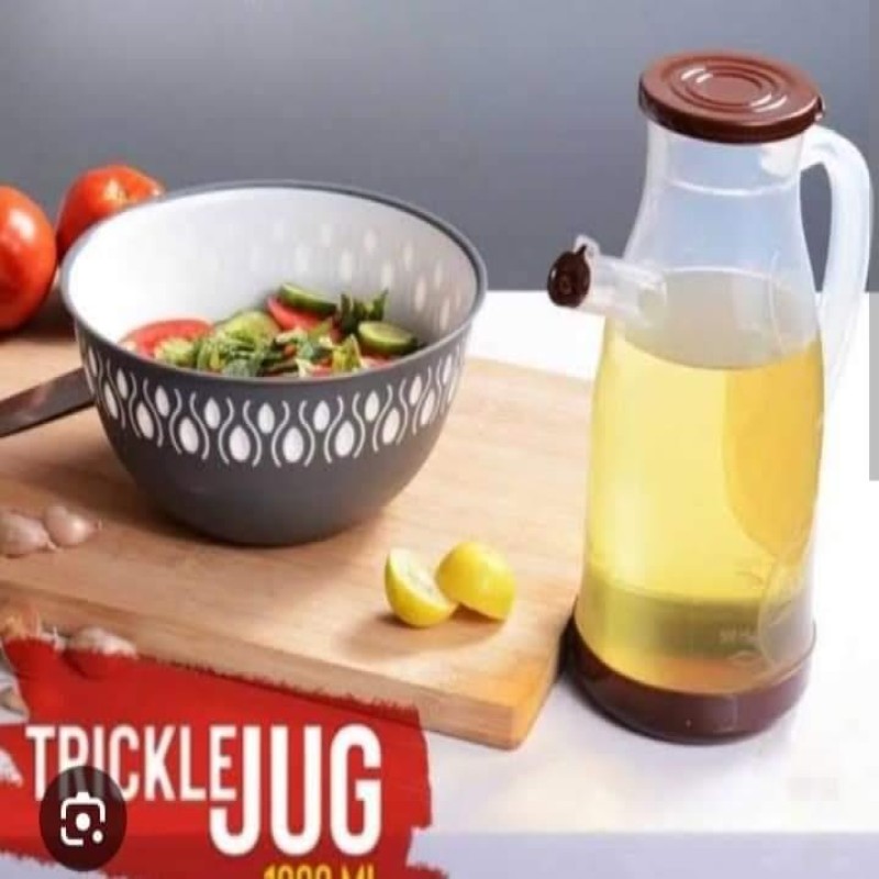 Buy Trickle Jug 1000ml Olive Oil Dispenser Bottle Anti-Leak With Lid