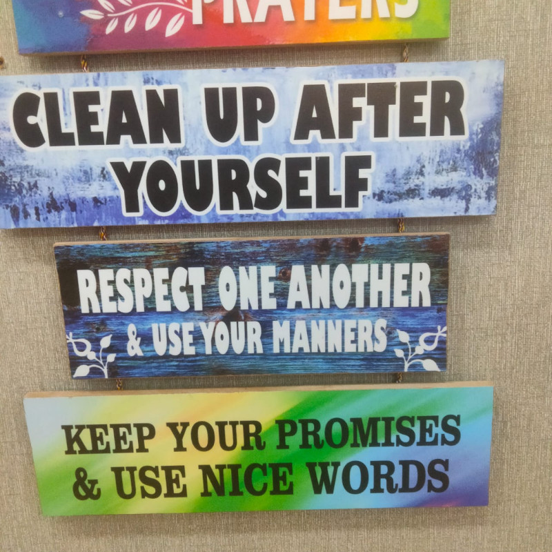 Family Rule In 5 Step- Wall Decoration Quotes | Hamza Store