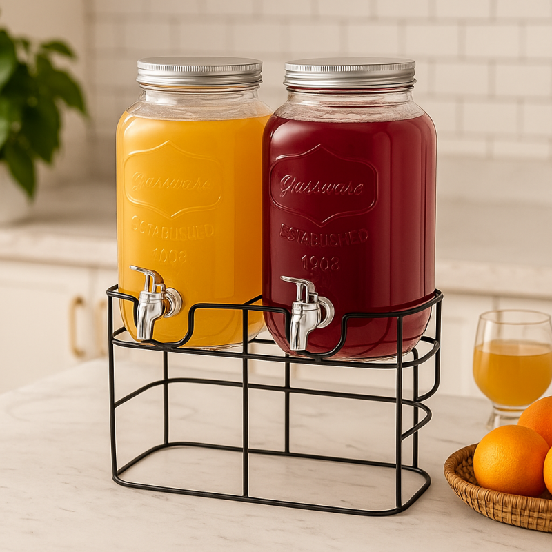 Double Glass Water Dispenser With Metal Stand – 8 Ltr | Hamza Store