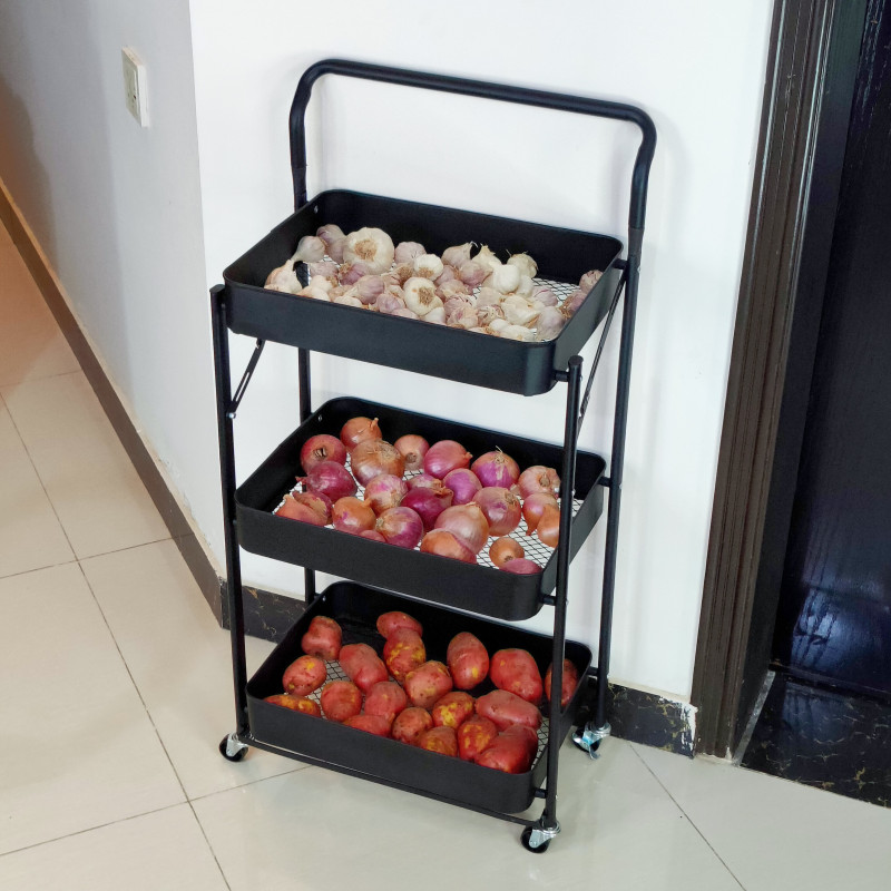 Foldable Metal Trolley By Matrix | Hamza Store