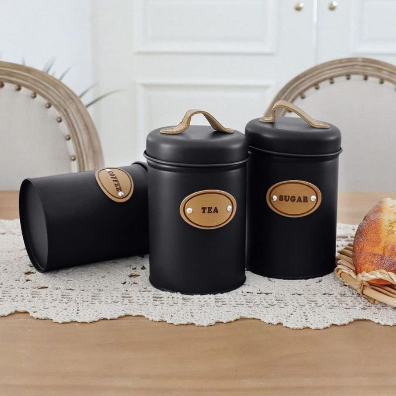 Metal Multipurpose Canister Food Storage Container (Set Of 3) | Hamza Store