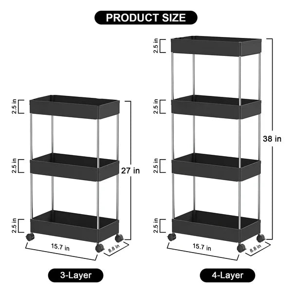 Multi - Layer Smart Trolley | Hamza Store