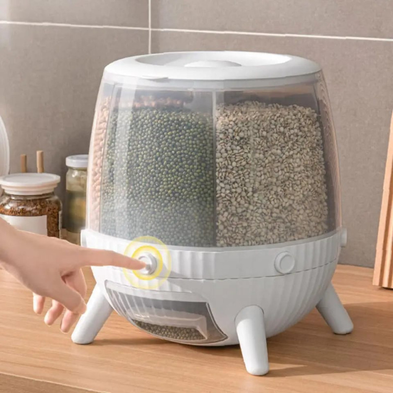 Counter-Top Six Gird Grain Container | Hamza Store