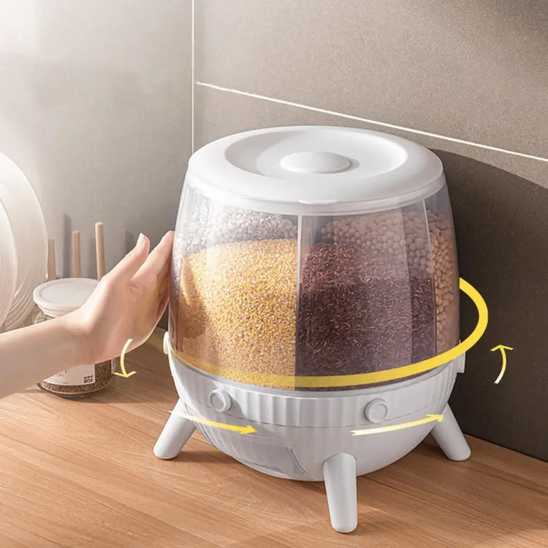 Counter-Top Six Gird Grain Container | Hamza Store