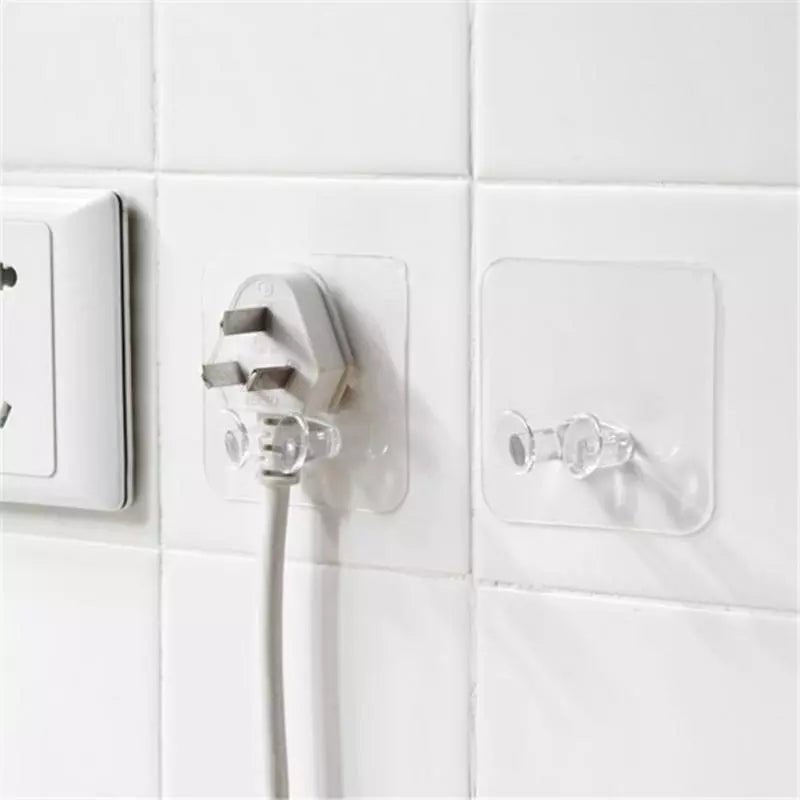 Adhesive Wall Hanger Storage Transparent Hooks Pack Of 5 | Hamza Store