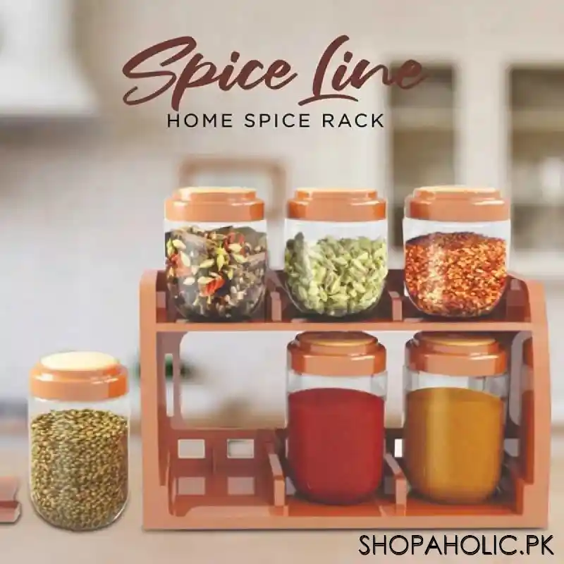 Buy Spice Line 6 Jars with Rack Set Price in Pakistan