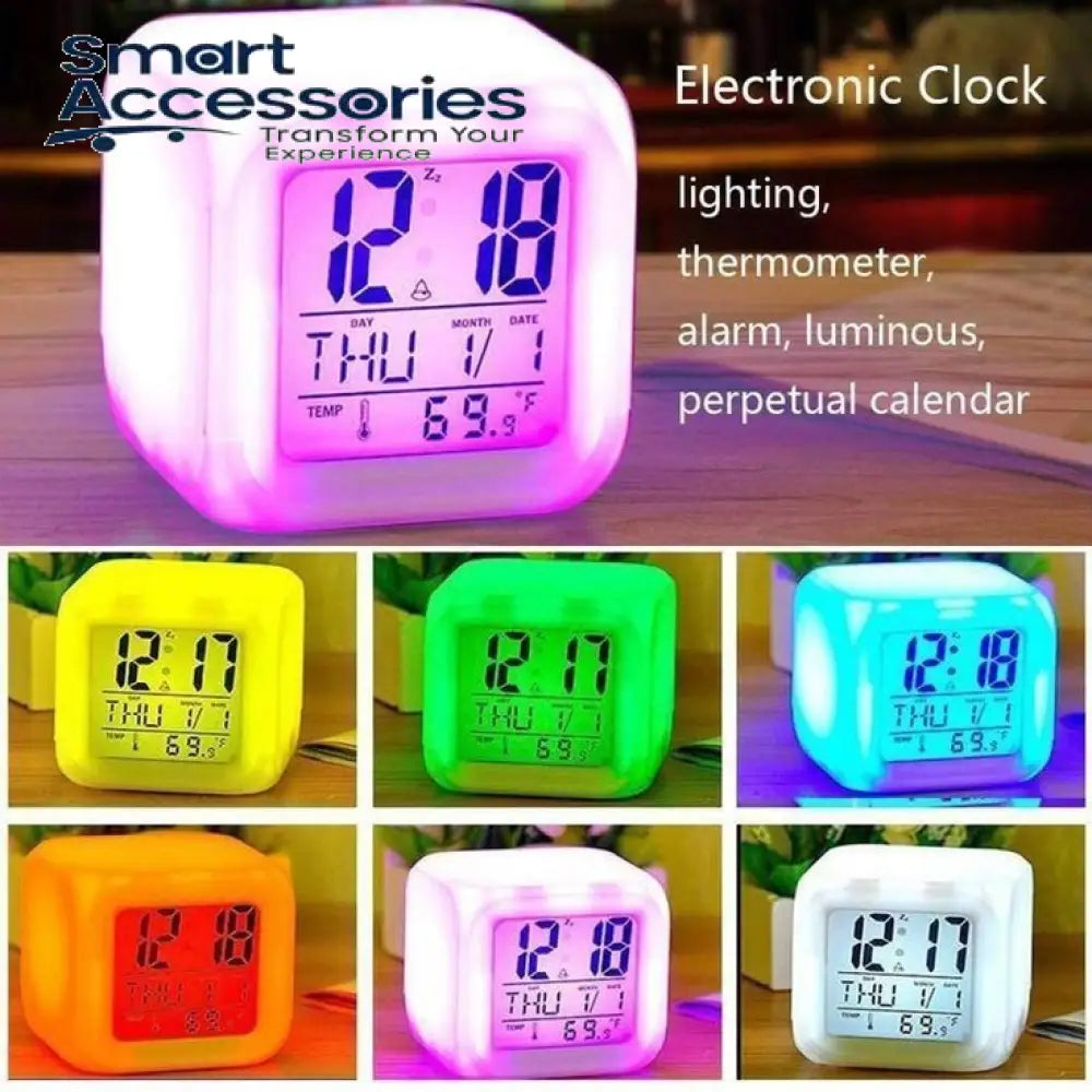 Colour Changing LED Digital Alarm Clock | Hamza Store