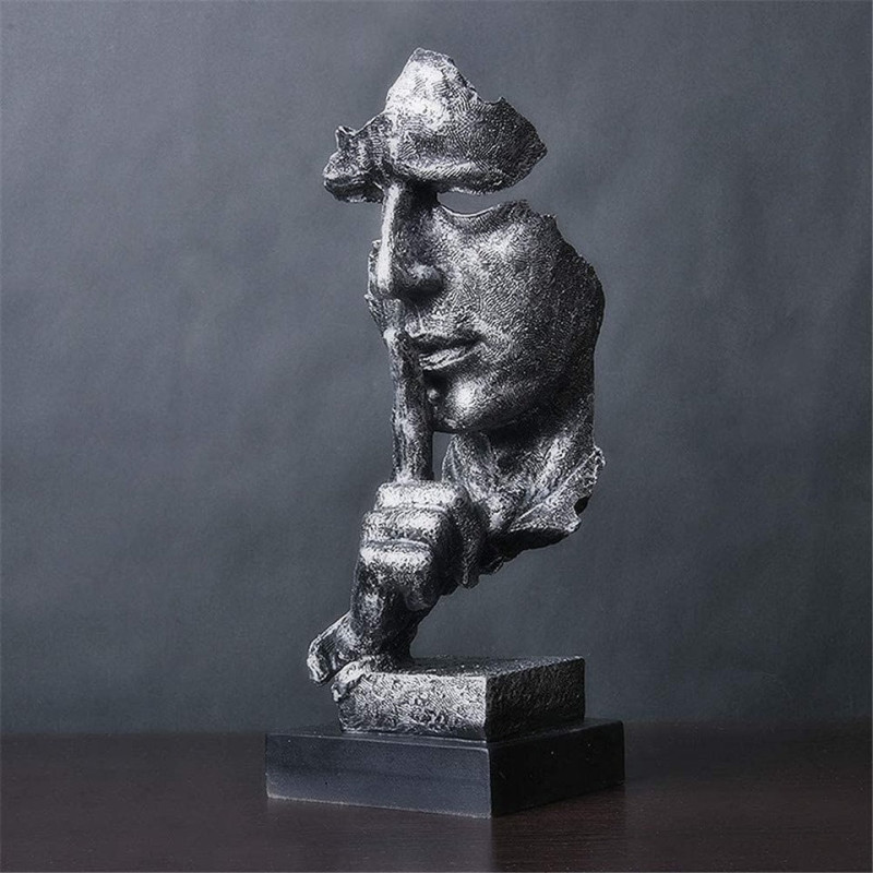 Abstract Face Sculpture Table Decor - Modern Art Resin Statues | Hamza ...